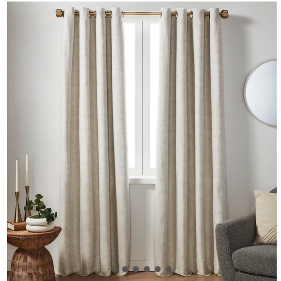 Other | Studio 3b Modern Texture 95 Grommet Window Curtain Panel Ivory ...